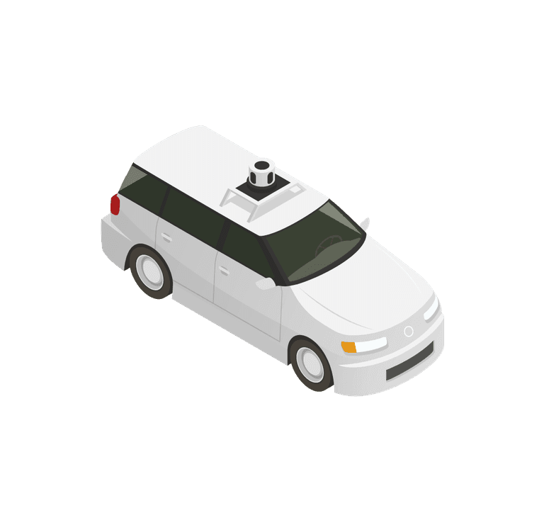 autonomous vehicles isometric icons featuring smart car technology for ...