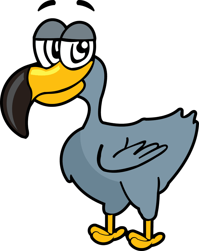playful bird dodo cartoon character pose for fun creative projects and ...