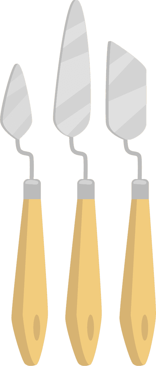 simple drawing painting tools illustration for artists featuring ...