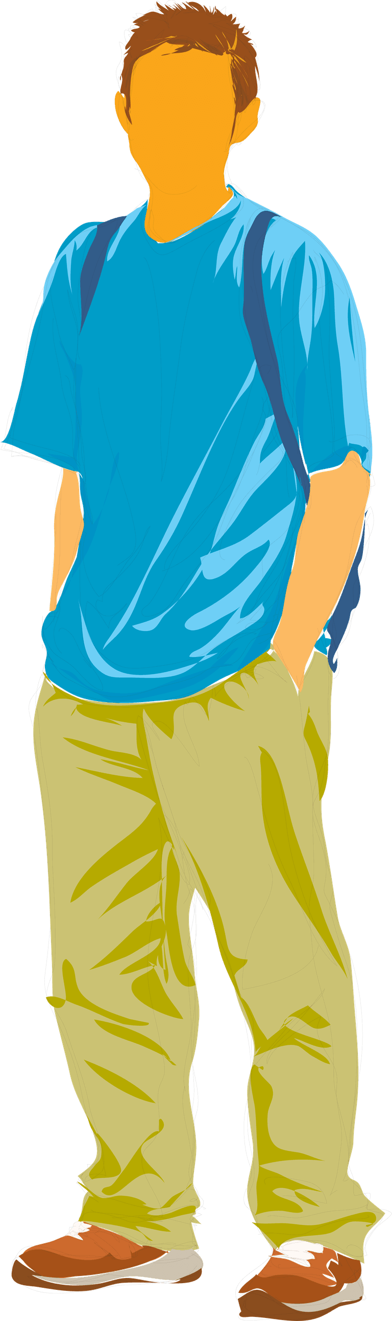 standing young people illustration showc... | Magipik Free Vector